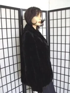 Jackets & Coats | Scrap Item Worned Out Sheared Black Rabbit Fur Jacket ...